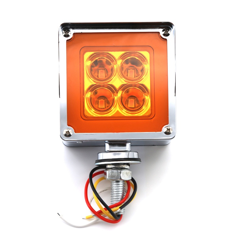 Double Face LED Fender Pedestal Lights truck stop Turn Signal light ...