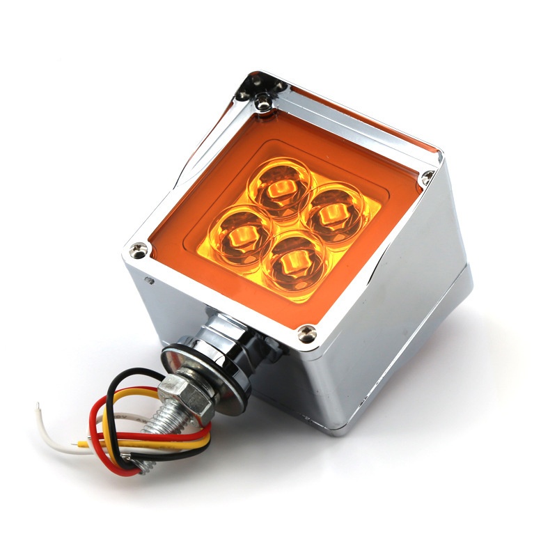 Double Face LED Fender Pedestal Lights truck stop Turn Signal light ...