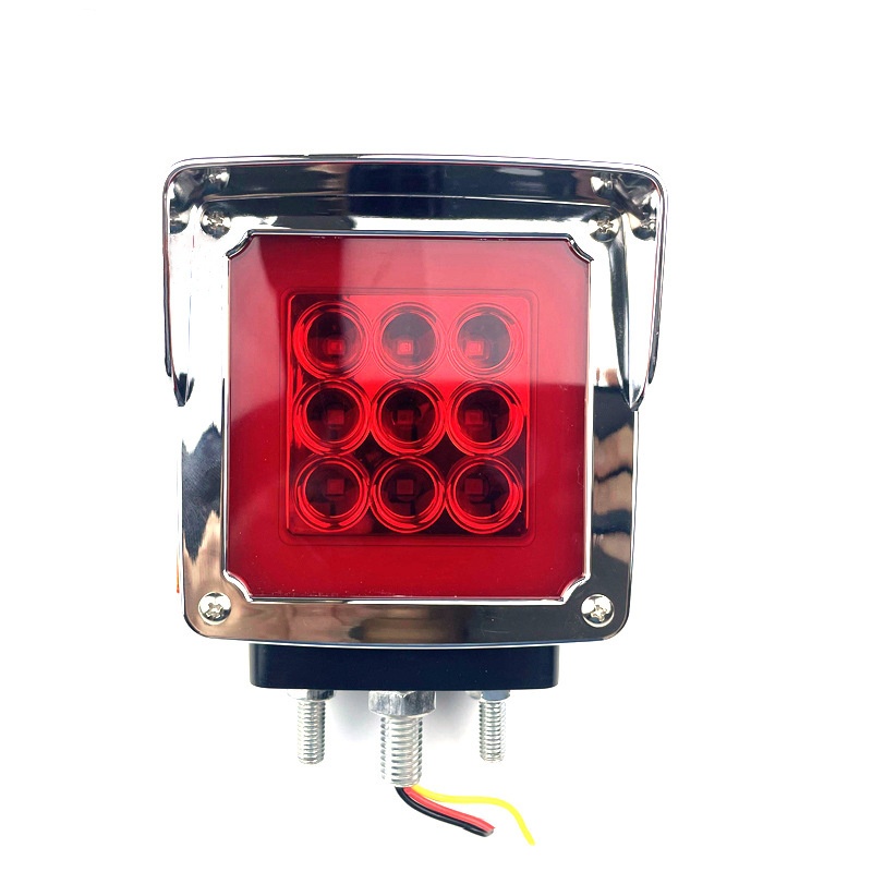 Square Double Face LED Fender Pedestal Lights stop Turn Signal light ...