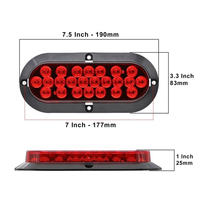 6 inch oval led truck light trailer light tail light