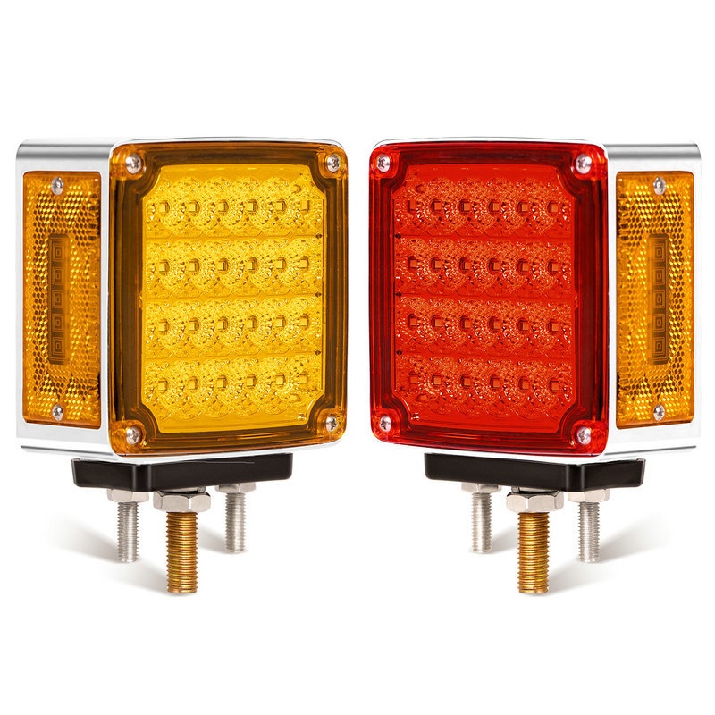 Square Truck Trailer Tail light double side led light truck tail lamp