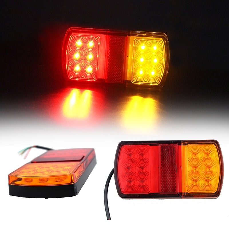 12LED Double Color Truck Trailer Tail Lights