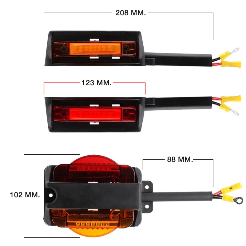 Double Face LED Fender Lights truck Fender lights LED Fender Pedestal ...