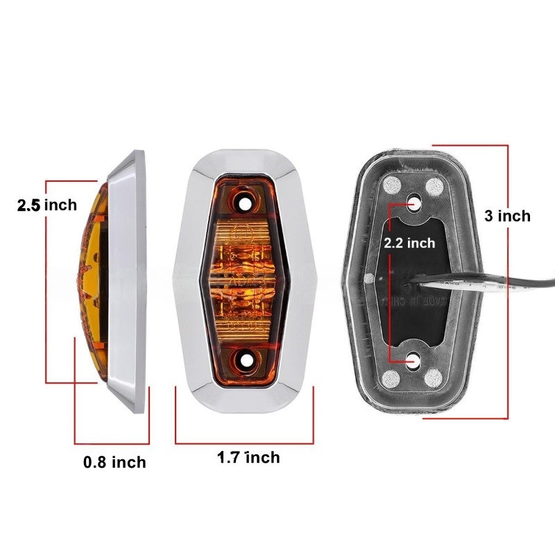 LED side clearance lights truck side marker light trailer turn sign ...