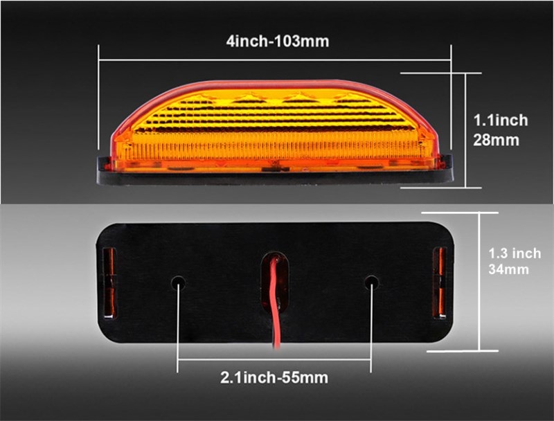 LED side clearance lights truck side marker light trailer turn sign ...
