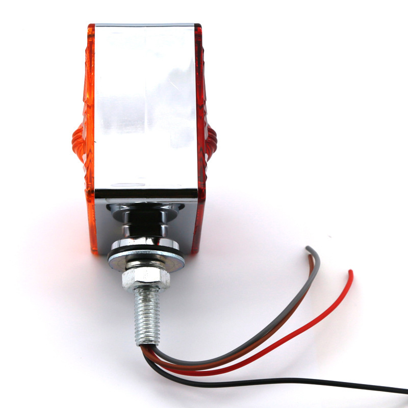 Square Double Face LED Fender truck Pedestal Lights trailer stop Turn ...