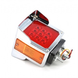 Square Double Face LED Fender Pedestal Lights stop Turn Signal light ...